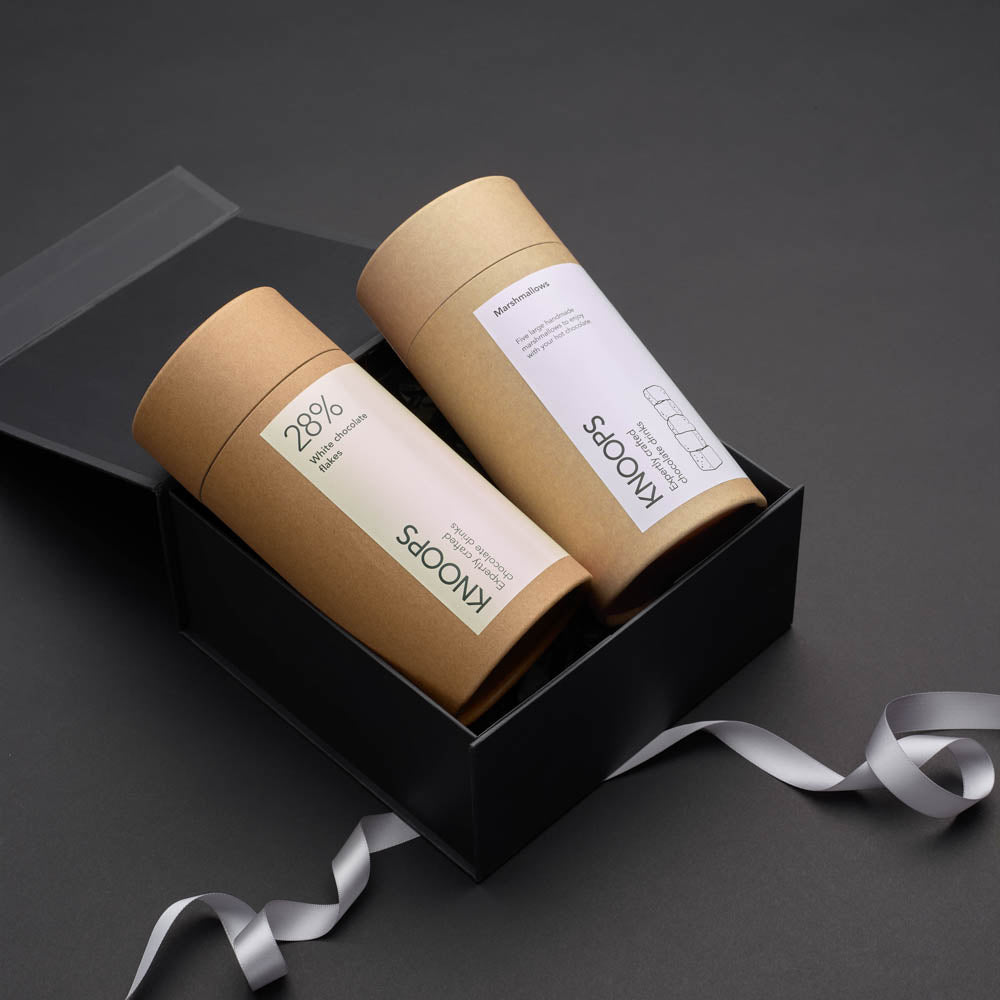 White hot chocolate and marshmallow gift set | Knoops - Knoops UK